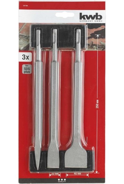 Kwb Sds Plus Kırıcı Uç Seti 3'lü