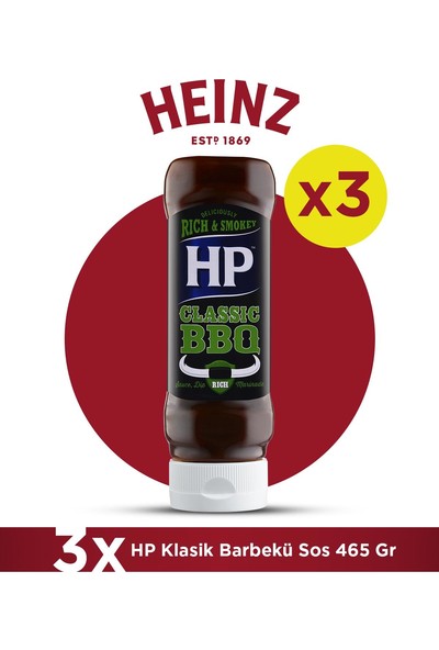 Hp Klasik Woodsmoke Barbekü Sos 465 gr - 3'lü Paket