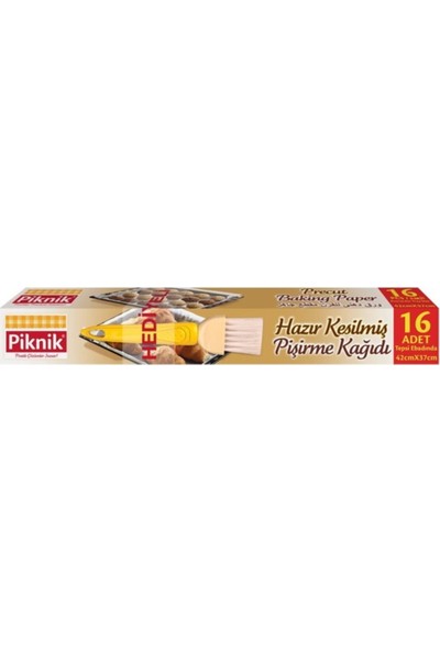 Piknik Hazır Kesilmiş Pişirme Kağıdı + Yumurta Fırçası Piknik Hazır Kesilmiş Pişirme Kağıdı + Yumurta Fırçası