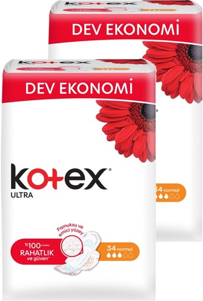 Kotex Ultra Normal Ped 34'lü 2'li Set