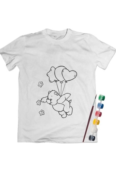 Joy And Toys Uçan Ayı Desenli T-Shirt Boyama Seti 8-9 Yaş