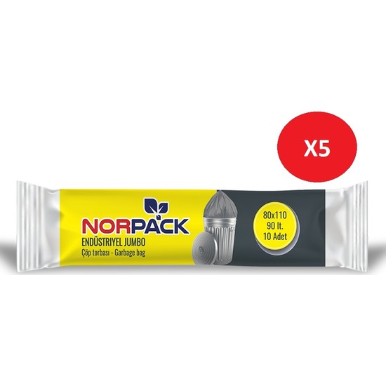 Norpack Çöp Poşeti Endüstriyel Jumbo 500 Gr. Siyah 5 Rulo Fiyatı