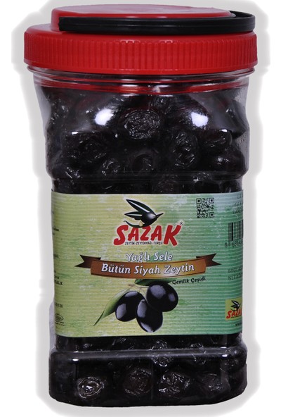 Sazak Siyah Yağlı Sele Zeytin 1'lik Pet Sazak Siyah Yağlı Sele Zeytin 1'lik Pet