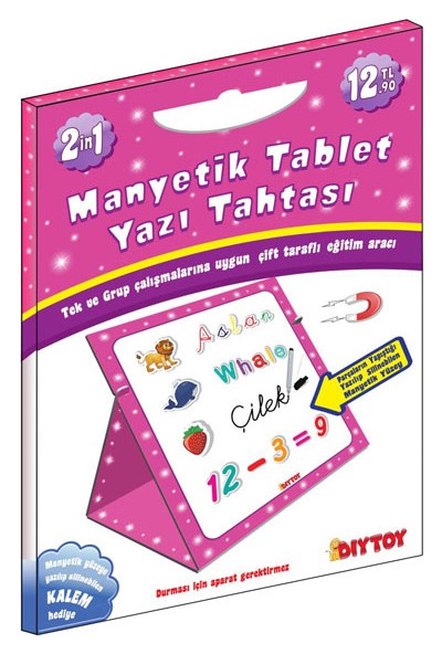 Diytoy 8512 Manyetik Tablet Yazı Tahtası Pembe Diytoy 8512 Manyetik Tablet Yazı Tahtası Pembe