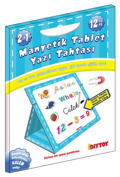 Diytoy 0585 Manyetik Tablet Yazı Tahtası Mavi Diytoy 0585 Manyetik Tablet Yazı Tahtası Mavi