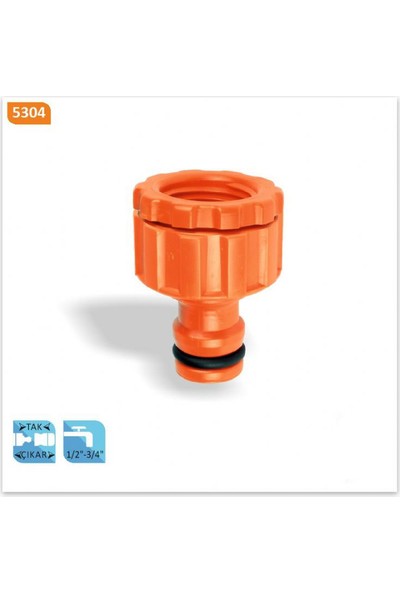 Sayım Musluk Bağlantısı 5304 Otomatik Dişi 1/2 3/4