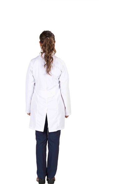 Asba Bayan Kulplu Klasik Yaka Doktor Hemşire Öğretmen Önlüğü Beyaz Asba Bayan Kulplu Klasik Yaka Doktor Hemşire Öğretmen Önlüğü Beyaz