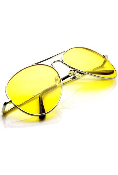 ModaCar Metal Çerçeve Gece Sürüş ve Sis Gözlüğü Gözlük Tutucu Hediyeli 424498