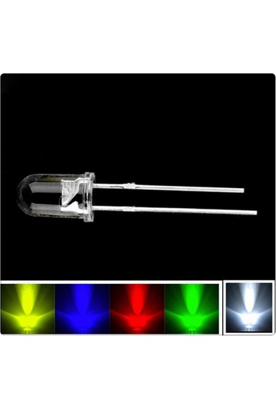 LED Seti 10Adet Kırmızı Sarı Yeşil Mavi Beyaz 5mm