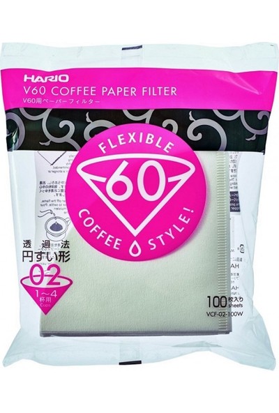 Hario V60 02 Dripper Kağıt Filtresi 100 Adet Hario V60 02 Dripper Kağıt Filtresi 100 Adet