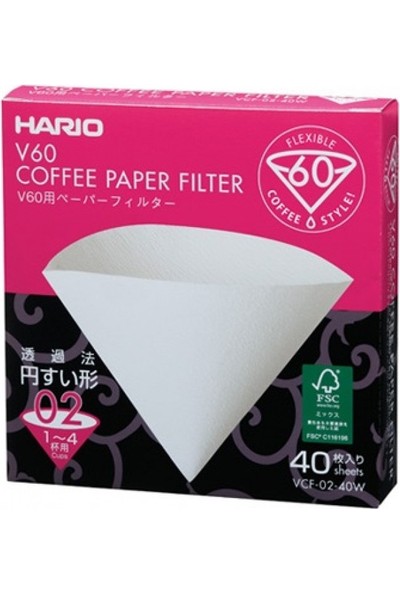 Harıo V60 02 Dripper Kağıt Filtresi - 40 Adet Harıo V60 02 Dripper Kağıt Filtresi - 40 Adet