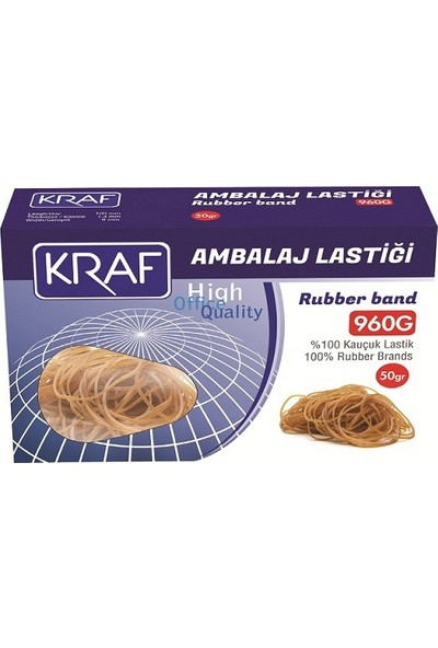 Kraf Ambalaj Lastiği %100 Kauçuk 50 gr. (960G) 5'li Paket Kraf Ambalaj Lastiği %100 Kauçuk 50 gr. (960G) 5'li Paket