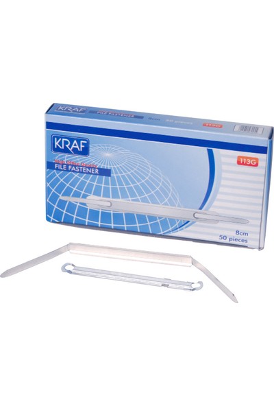 Kraf Yedek Dosya Teli Metal 80mm 50'li Paket (113G) Kraf Yedek Dosya Teli Metal 80mm 50'li Paket (113G)