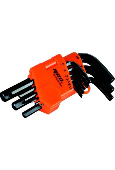 Rico 6 Köşe Alyan Takımı Kısa 9 Prc