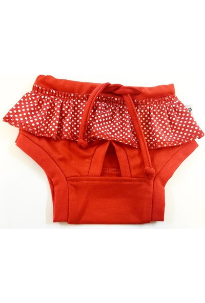 Dogi & Dog Kırmızı Puantiyeli Regli Kilotu Köpek Kiyafeti