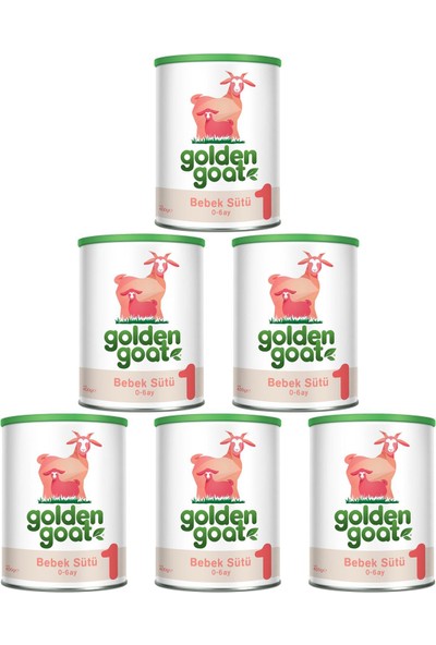 Golden Goat 1 Keçi Sütü Bazlı Bebek Sütü 400 gr - 6'lı Golden Goat 1 Keçi Sütü Bazlı Bebek Sütü 400 gr - 6'lı