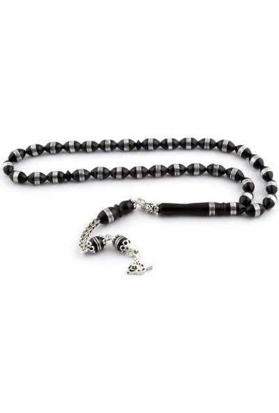 Gureba Kuka Metal Sarma Model Gümüş Püsküllü Tesbih