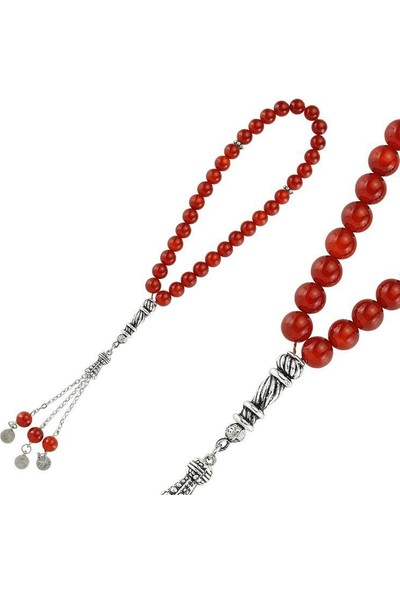 Gureba Küre Kesim Orjinal Akik Taşlı Tesbih