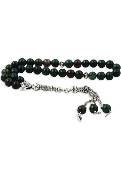 Gureba Küre Kesim Şifalı Orjinal Yosun Akik Taşı Tesbih