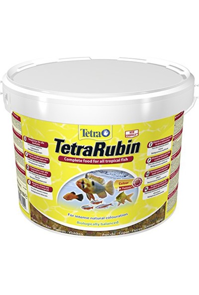 Tetra Rubin Flakes Renklendirici Pul Balık Yemi 10 lt Kova Tetra Rubin Flakes Renklendirici Pul Balık Yemi 10 lt Kova