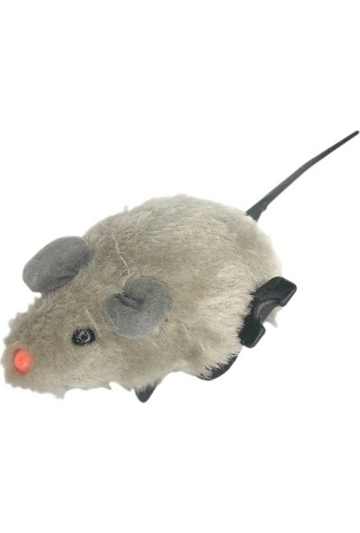 Catia Kurmalı Peluş Fare Kedi Oyuncak Gri 5,8 cm x 5,3 cm x 4,8 cm