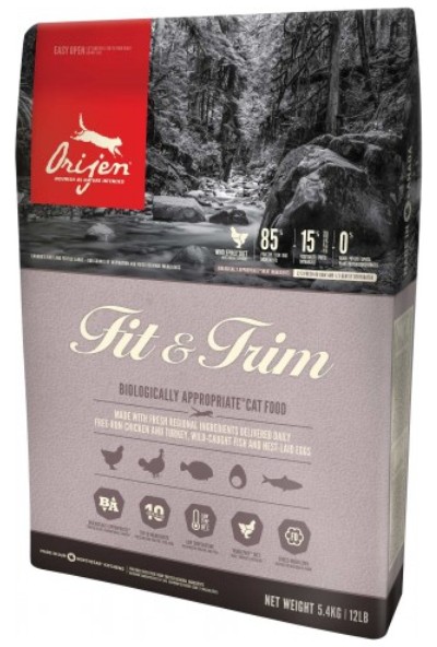 Orijen Fit &Trim Kilo Problemli Kediler için Tahılsız Kedi Maması 5,4 kg Orijen Fit &Trim Kilo Problemli Kediler için Tahılsız Kedi Maması 5,4 kg