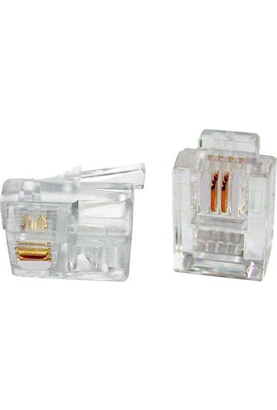 Ttec Business 6P2C (Rj11) Plug 100'lü Paket Ttec Business 6P2C (Rj11) Plug 100'lü Paket