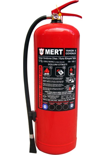 Mert Abc Tozlu Yangın Söndürme Tüpü 12 Kg