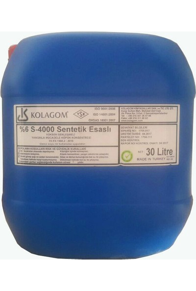 Kolagam S 4000 Sentetik Esaslı %6 Köpük Konsantresi Kolagam S 4000 Sentetik Esaslı %6 Köpük Konsantresi