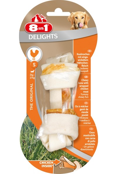 8in1 Delight Bones S Tavuklu Köpek Ödül Kemiği 8in1 Delight Bones S Tavuklu Köpek Ödül Kemiği