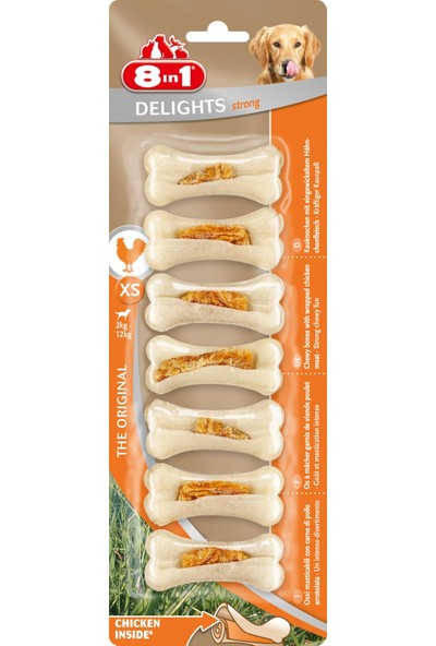 8in1 Delight Strong Xs Tavuklu Kemik 8in1 Delight Strong Xs Tavuklu Kemik