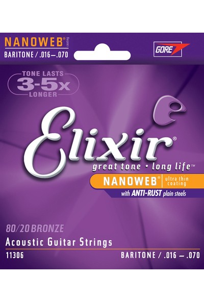 Elixir 016-070 Akustik Tel Seti Elixir 016-070 Akustik Tel Seti