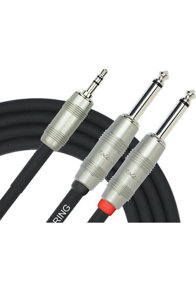 Kirlin LGY362L2MBK 3,5 mm TRS - 2 X 1/4 Mono Jak Kablo 2 mt