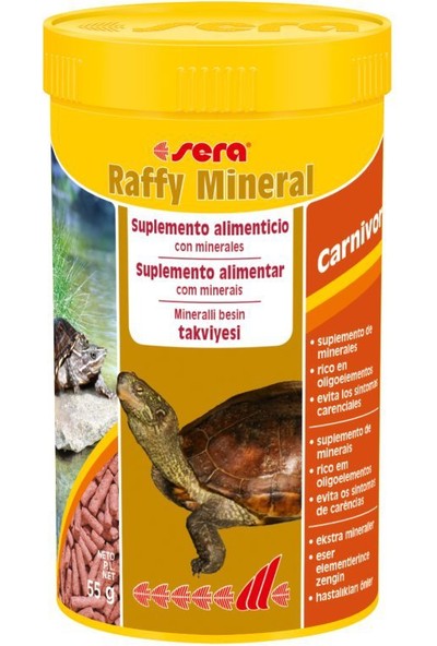 Sera Raffy Mineral Sürüngen ve Kaplumbağa için Mineralli Çubuk Yem 250 ml