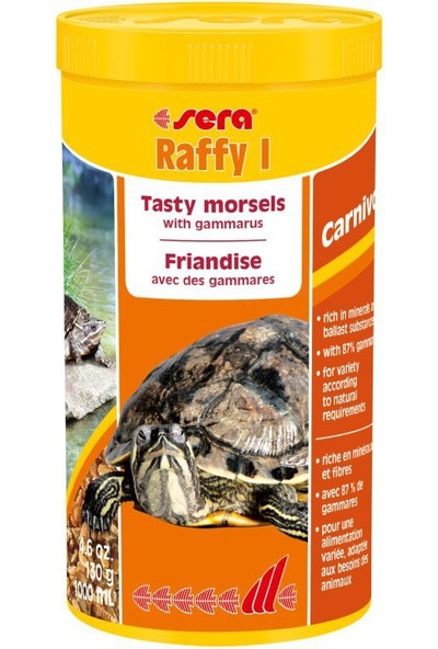 Sera Raffy I Gammarus Karışımı Kaplumbağa Yemi 1000 ml Sera Raffy I Gammarus Karışımı Kaplumbağa Yemi 1000 ml