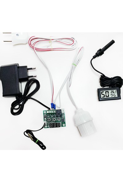 Hazır Kurulu Kuluçka Termostat Ayarı Yapılmış Higrometre thr250