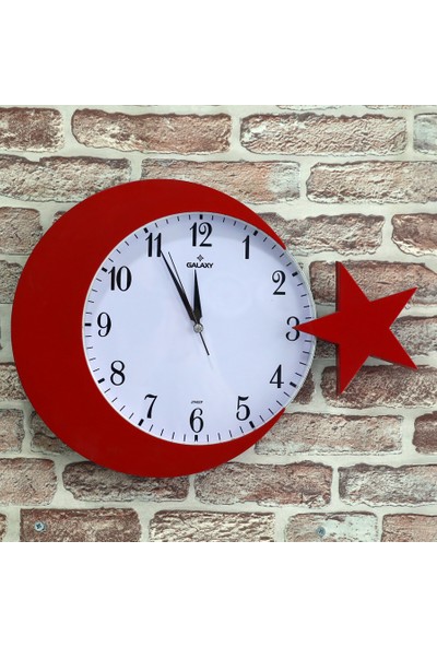 Galaxy Ay Yıldızlı Türkiyem Duvar Saati