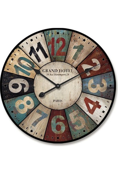 Mark Lab Ahşap Dekoratif Yuvarlak Duvar Saati 50X50 Mark Lab Ahşap Dekoratif Yuvarlak Duvar Saati 50X50