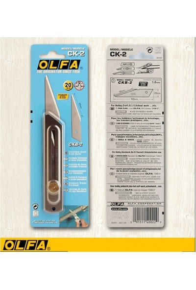 Olfa Ck-2 Sivri Uç Kesim Bıçağı 20 Mm Olfa Ck-2 Sivri Uç Kesim Bıçağı 20 Mm