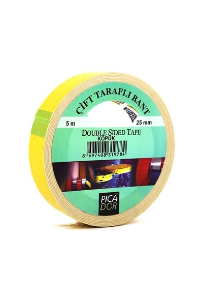 Picador 25 Mm X 5 Mt Köpük Çift Taraflı Bant