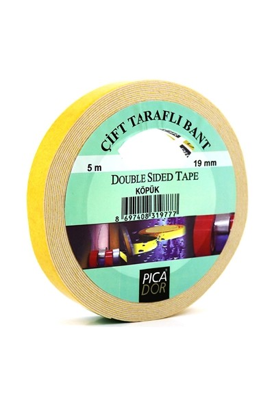 Picador 19 Mm X 5 Mt Köpük Çift Taraflı Bant