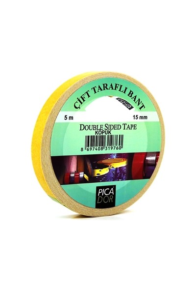 Picador 15 Mm X 5 Mt Köpük Çift Taraflı Bant