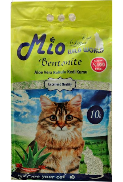 Mio İnce Taneli Bentonit Kedi Kumu 10 Lt Aleo Vera Kokulu