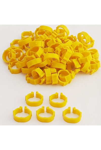 Mutlu Tavukçuluk Tavuk Ayak Bileziği 18 Mm Sarı 12 Li Paket Mutlu Tavukçuluk Tavuk Ayak Bileziği 18 Mm Sarı 12 Li Paket