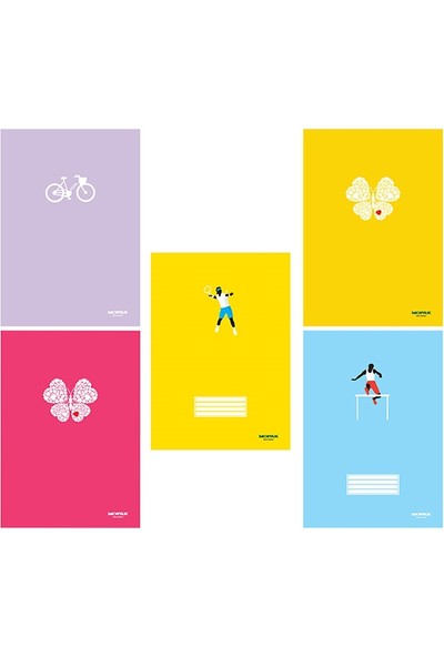 Mopak A5 Çizgili 80 Yaprak Karton Kapak