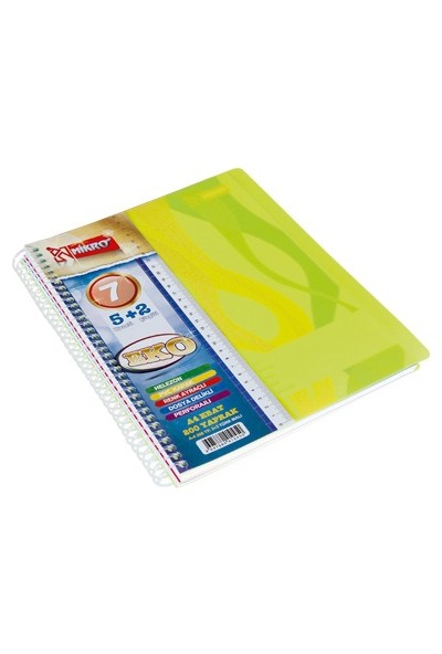 Mikro A4-200 Yaprak Ekonomik 5+2 Ayraçlı Konulu Helezon Spiral Defteri Mikro A4-200 Yaprak Ekonomik 5+2 Ayraçlı Konulu Helezon Spiral Defteri
