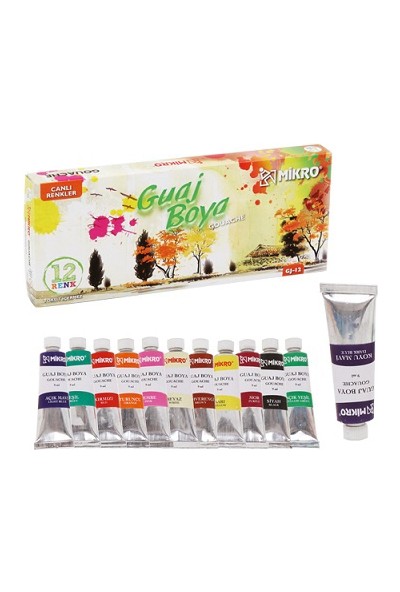 Mikro Gj-12 Water Color (Guaj Boya) 9 ml Mikro Gj-12 Water Color (Guaj Boya) 9 ml