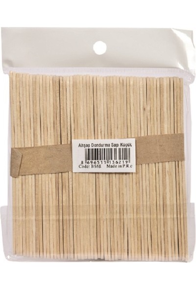 Südor Renksiz Dar Dondurma Çubuğu 50 Adet (Ahşap Çubuk)