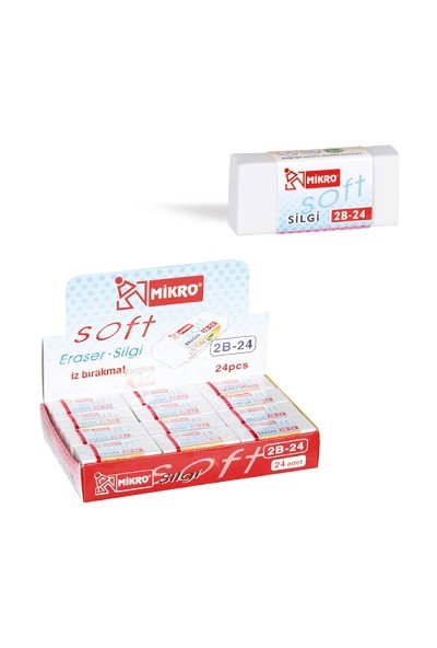 Mikro Soft 2B-24 Beyaz Silgi