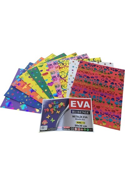 Rubenis Karışık Renk Metalik Eva 10 Adet 20x30 cm